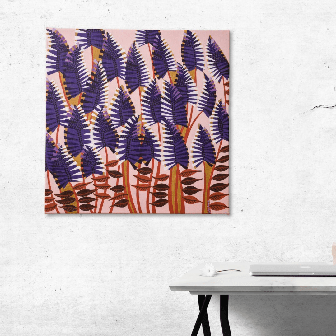 Mulla Mulla - Square Canvas Print - Helen Ansell Art