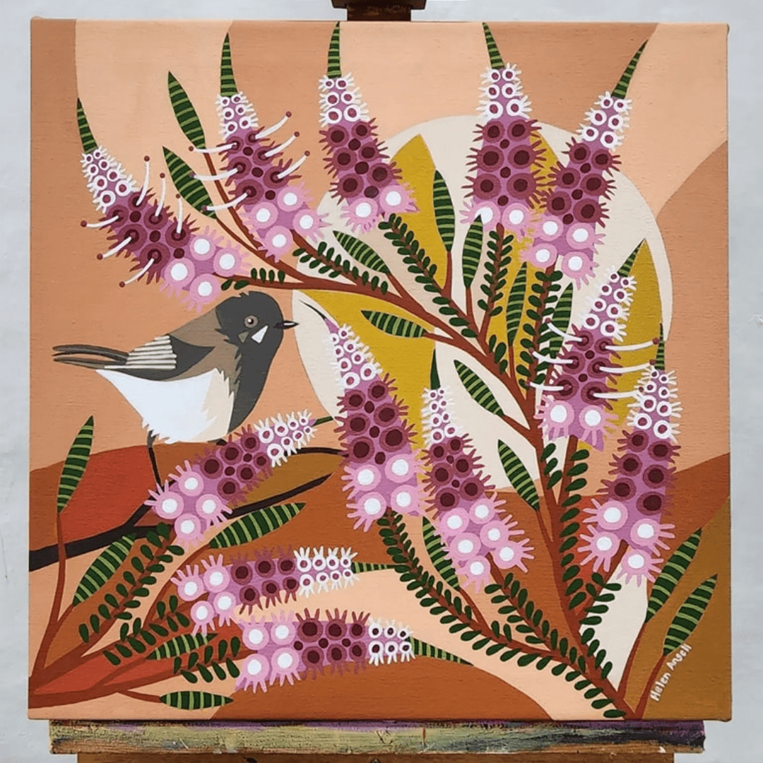 Verticordia spicata - Original Painting - Helen Ansell Art