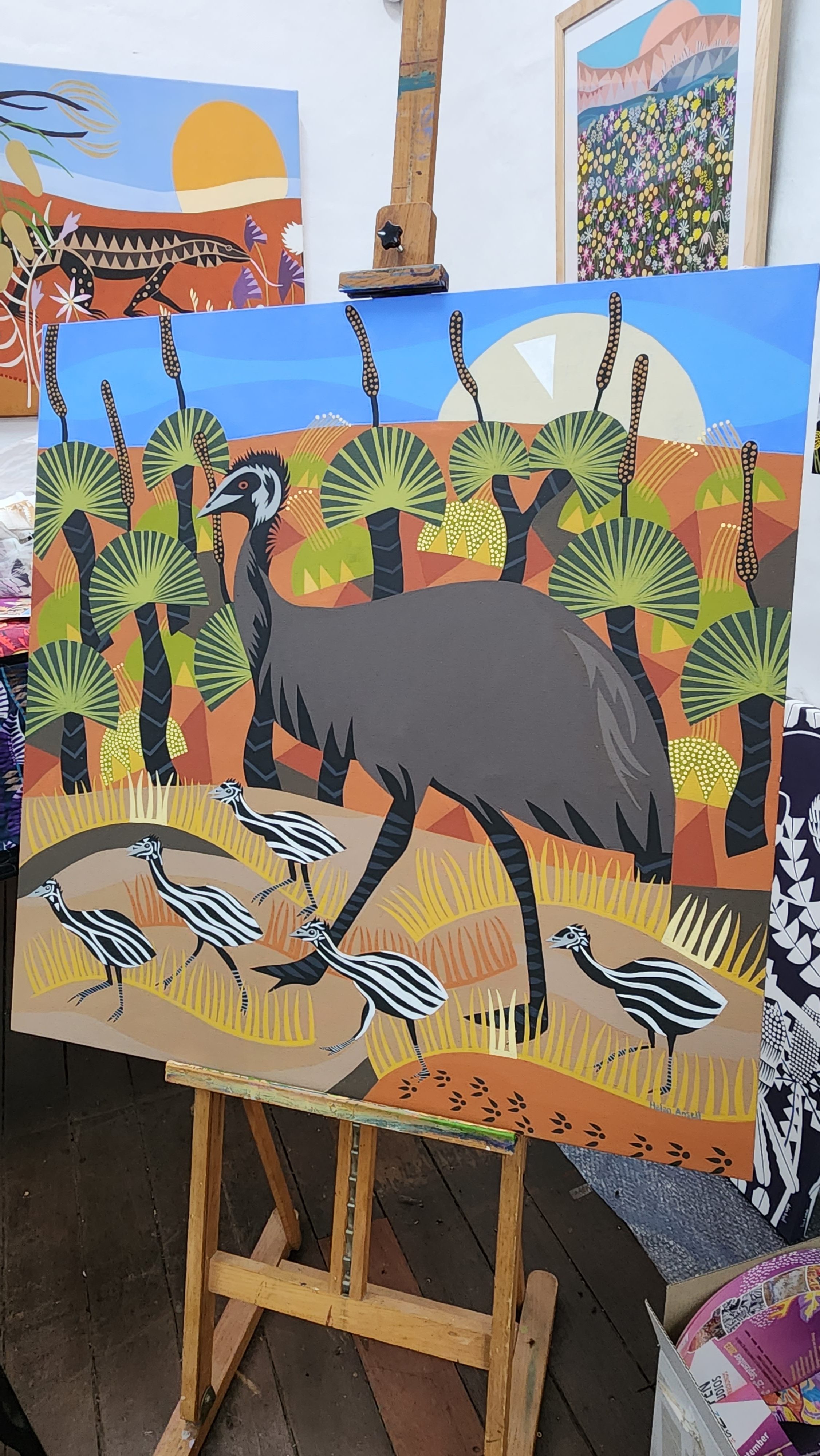 Old Man Emu - Original Painting by Helen Ansell Helen Ansell Art